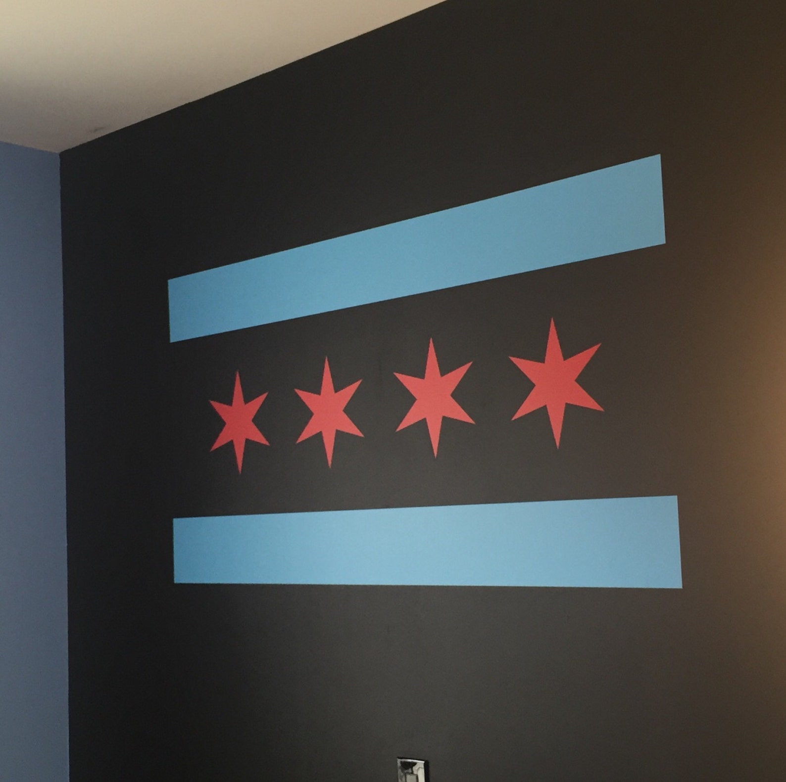 Chicago Flag sticker chicago sports chicago decor | Etsy