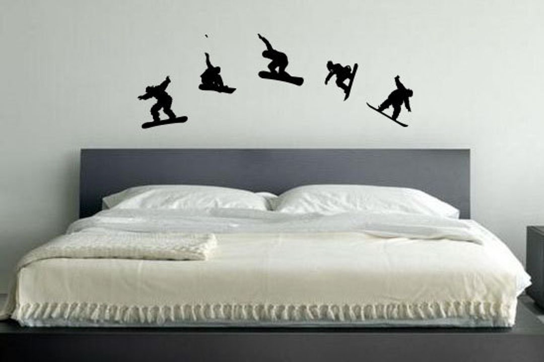 Snowboard Themed Room Decor, Vinyl Decal Wall Art, Kids Room, 54 - Etsy