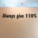 Classroom Decor Always Give 110 Percent. Classroom Wall - Etsy
