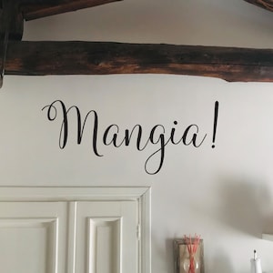 Mangia! Kitchen Wall Decal, Italian Kitchen Decor, Kitchen Wall Ideas ...