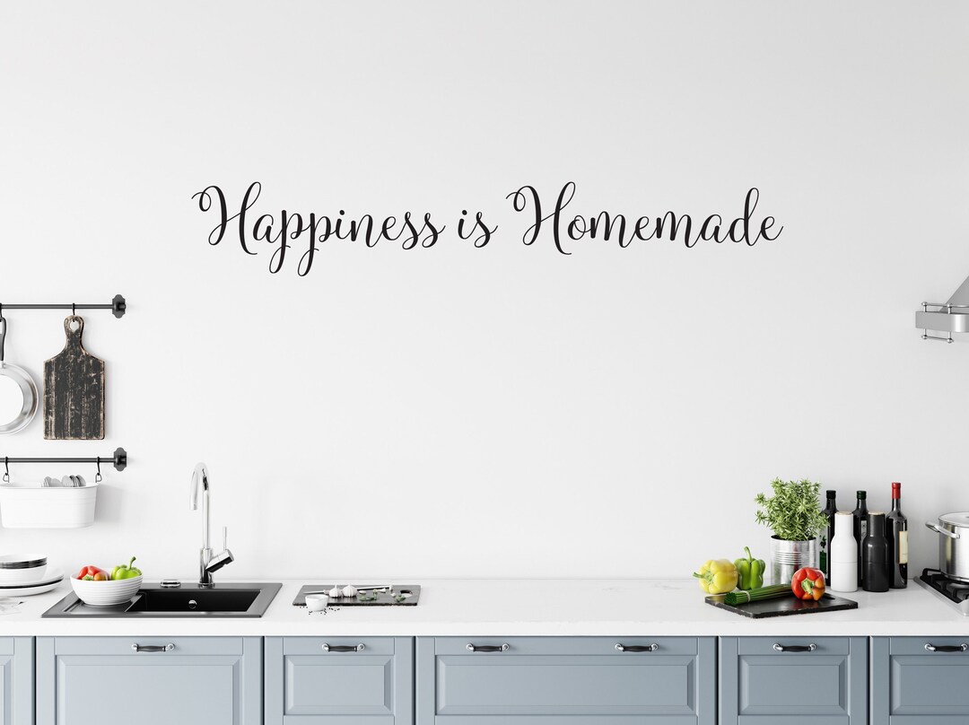 Happiness is Homemade Kitchen Wall Decal, Wall Sticker for Kitchen ...