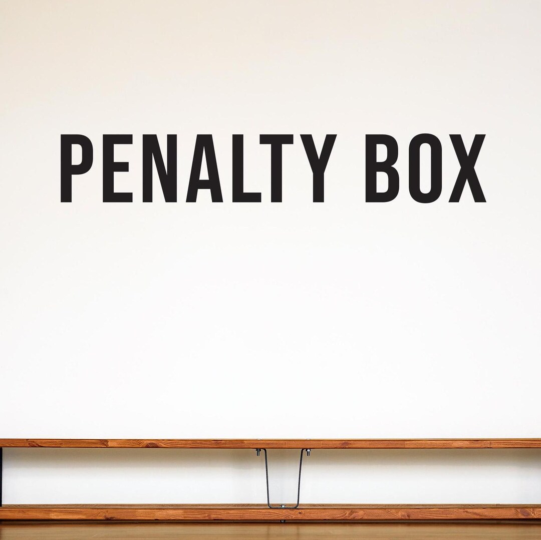 PENALTY BOX Wall Decal, Wall Decal for Kids Room, Hockey Sticker, Wall ...