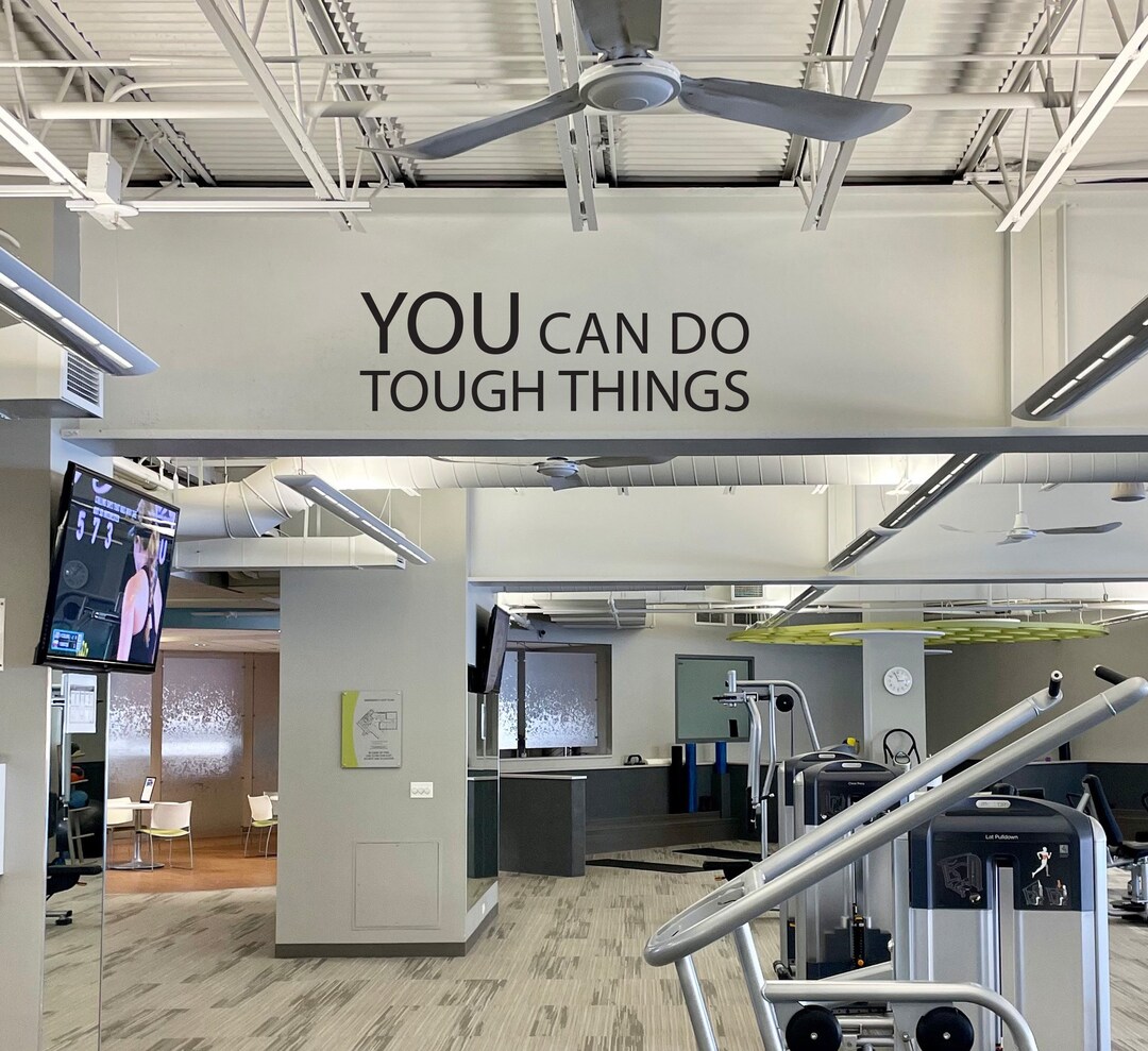 YOU Can Do TOUGH THINGS, Gym Wall Decal, Fitness Theme Décor, Fitness ...