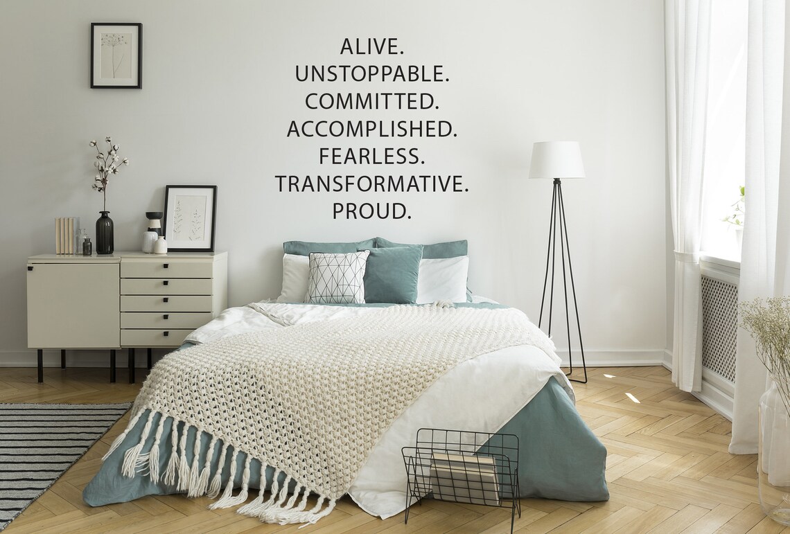 Inspirational Quote Wall Decal, Wall Quote for Office, Gym Wall Decal ...