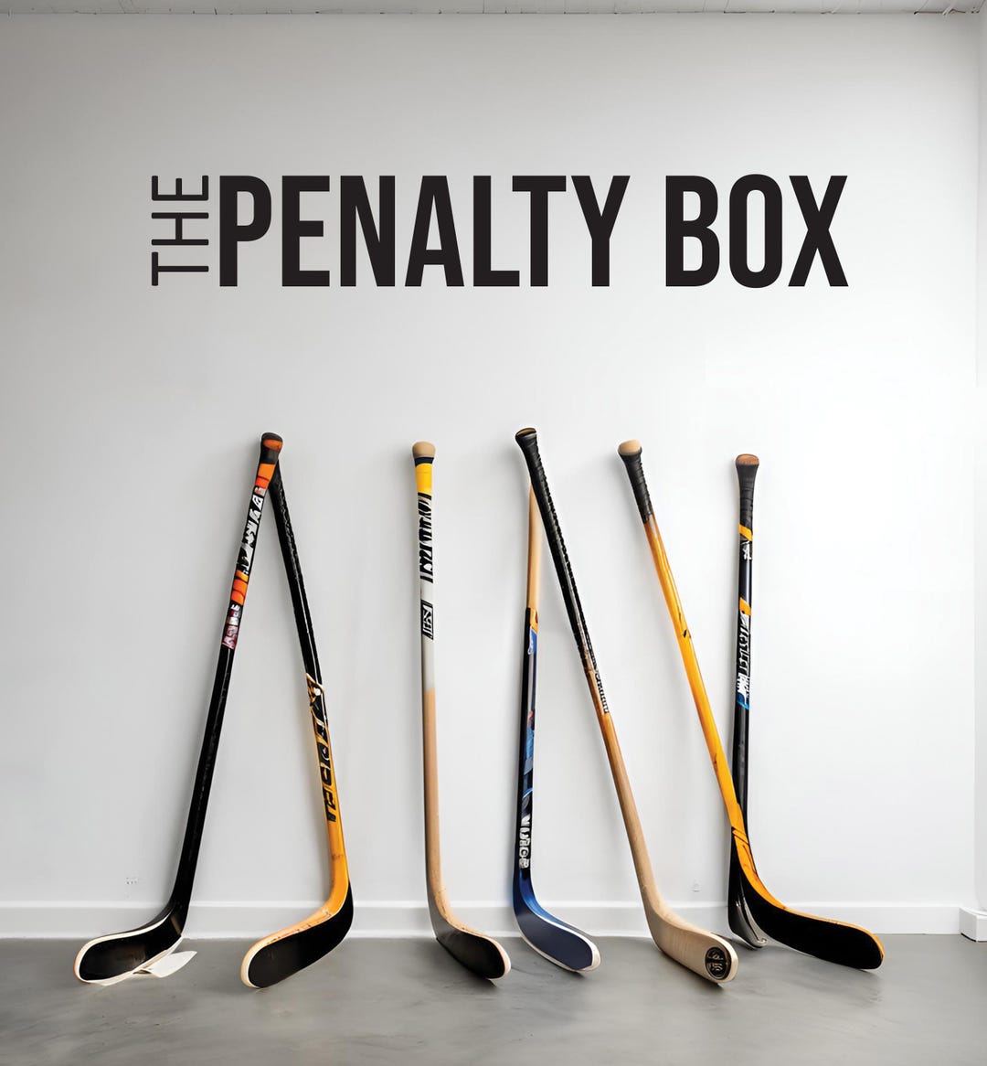 THE PENALTY BOX Wall Decal, Wall Decal for Kids Room, Hockey Sticker ...