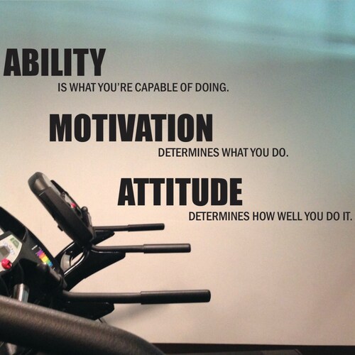 Ability Motivation Attitude Gym Wall Decal Motivational Wall Etsy