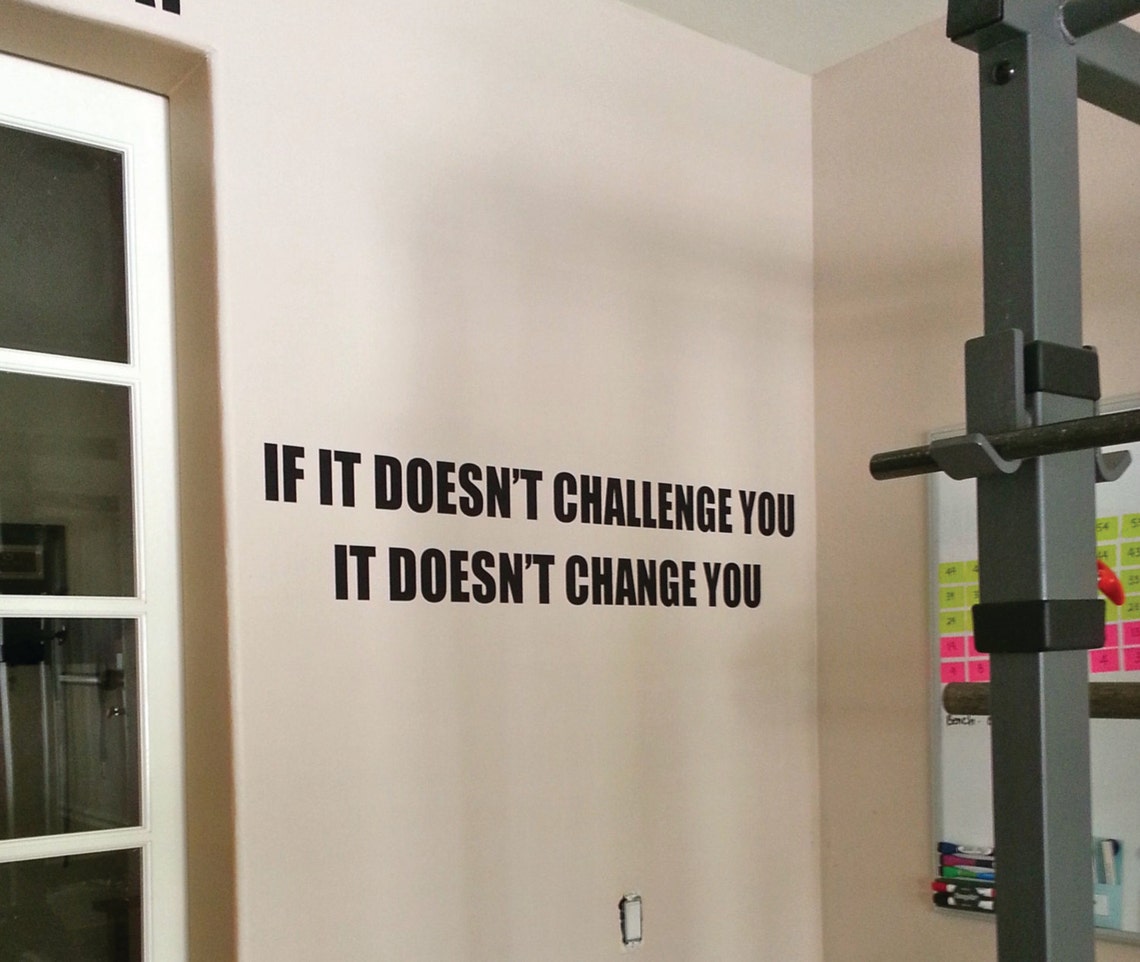 Fitness Decor Gym Motivation Decal Work Out Sticker If It - Etsy
