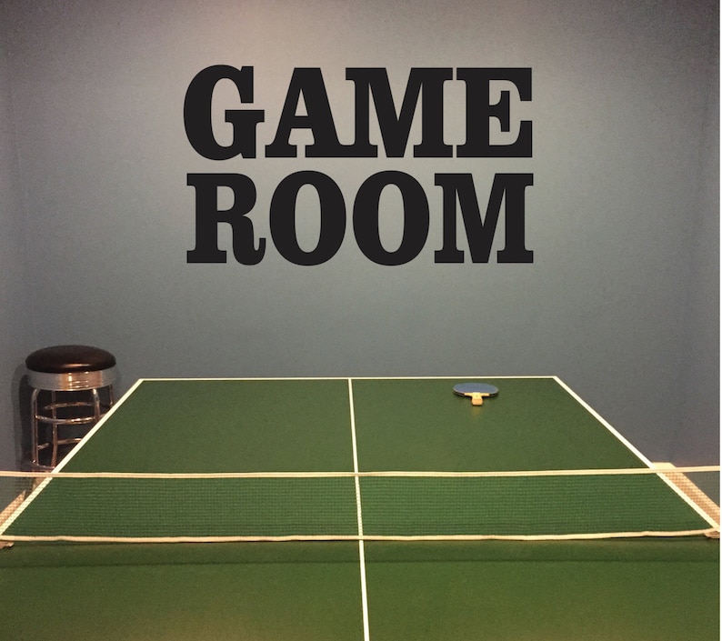 Game Room Wall Decal Recreation Room Basement Design Ideas Etsy
