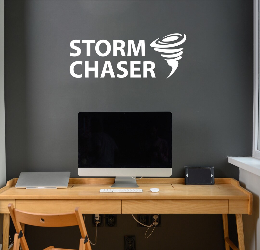 STORM CHASER Wall Decal, Office Wall Decal, Bedroom Wall Decal, Weather ...