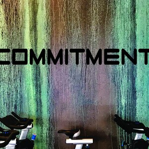 FITNESS WALL ART, Commitment Wall Decal, Home Gym Design, Office Wall ...