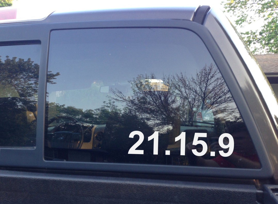 21.15.9, 4 Qty, Auto Decal Sticker 2"x8", Item#67 - Etsy