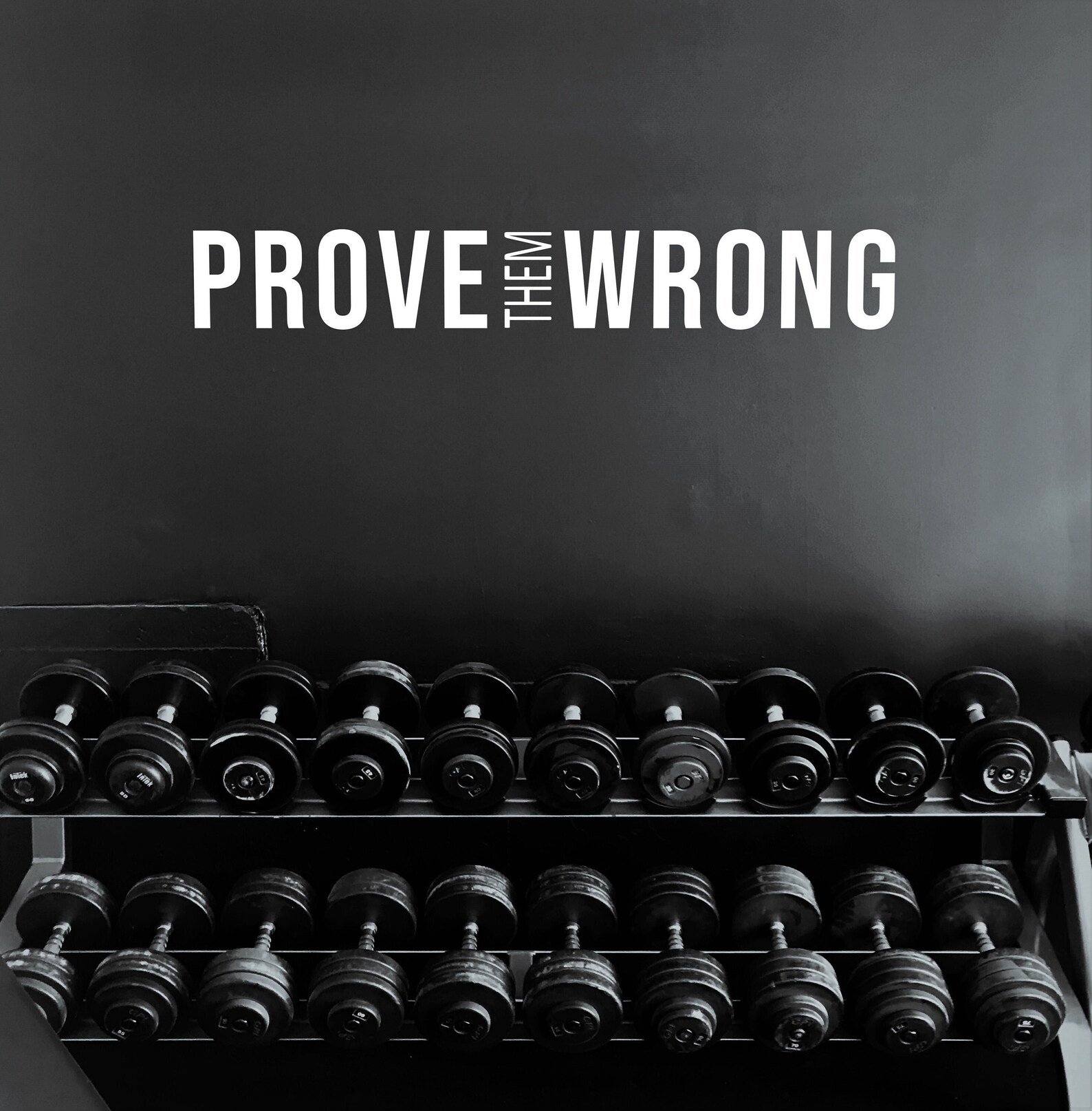 PROVE THEM WRONG Gym Wall Decal, Gym Design Ideas, Gym Decor Idea ...