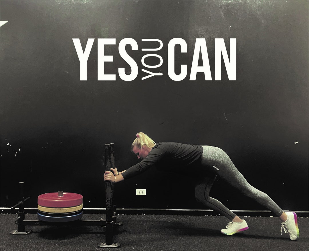 YES YOU CAN Wall Decal. Gym Decor Ideas, Gym Design Ideas, Ideas for ...