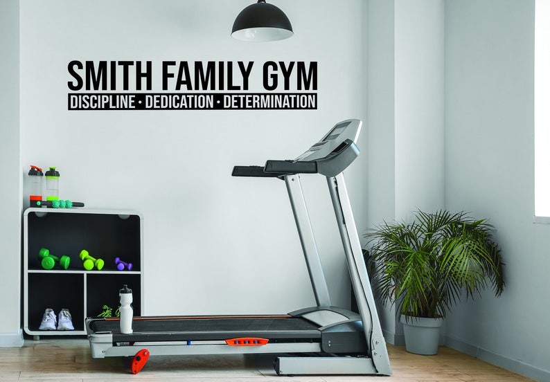Personalized Custom Home Gym Name Decal, DISCIPLINE DEDICATION ...