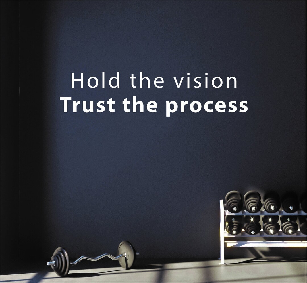 Hold the Vision Trust the Process Wall Decal. Fitness Wall Sticker, Gym ...