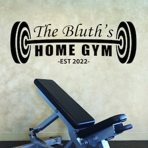 Personalized Custom Home Gym Name Decal, Custom Decal for Gym, Home Gym ...