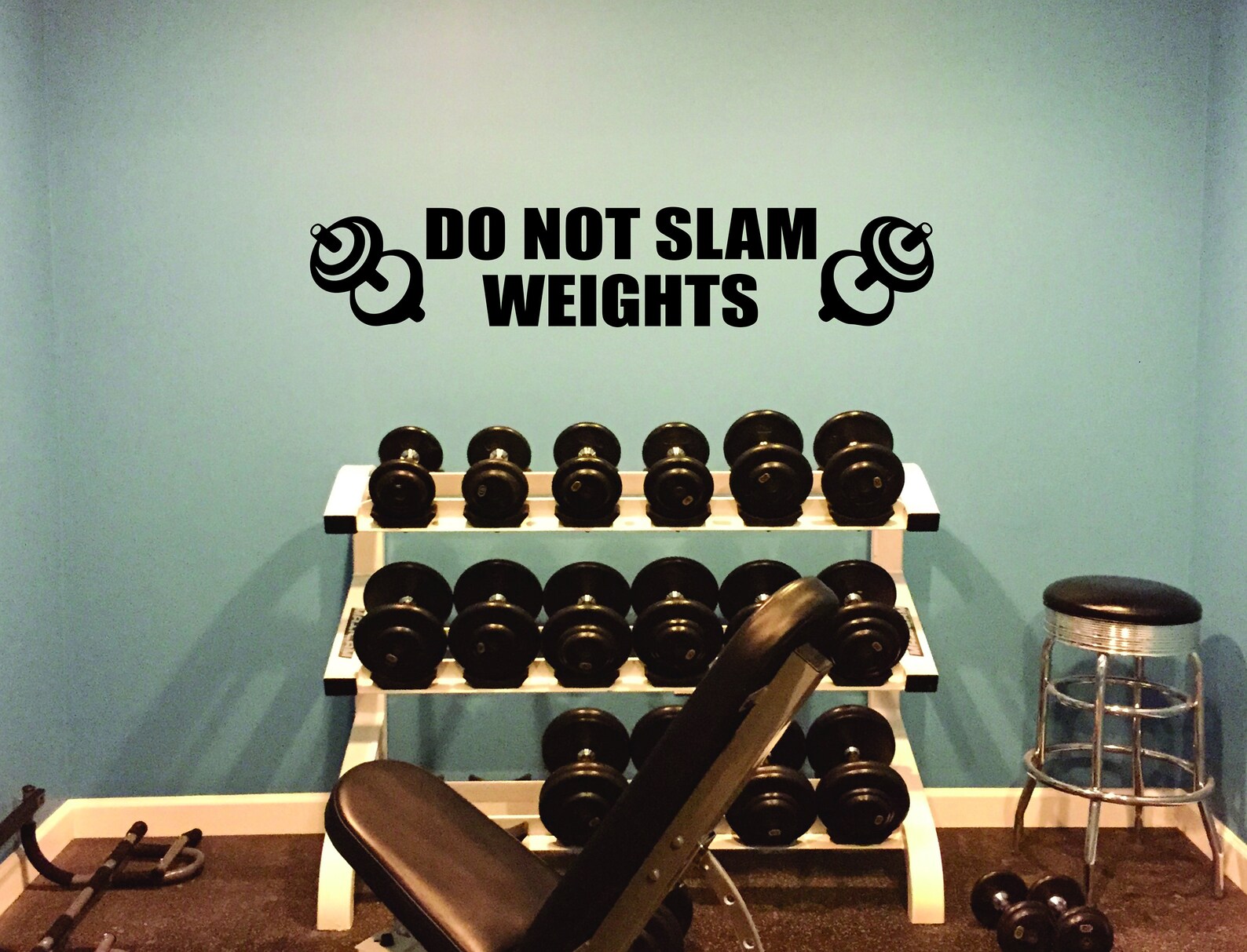 Do Not Slam Weights Gym Wall Decal Sign, Gym Sign, Gym Decor Ideas, Gym ...
