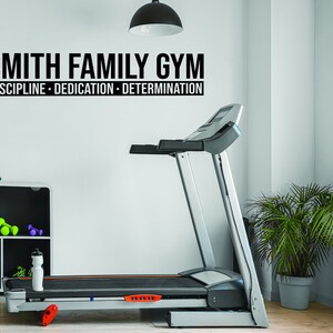 Personalized Custom Home Gym Name Decal DISCIPLINE DEDICATION - Etsy