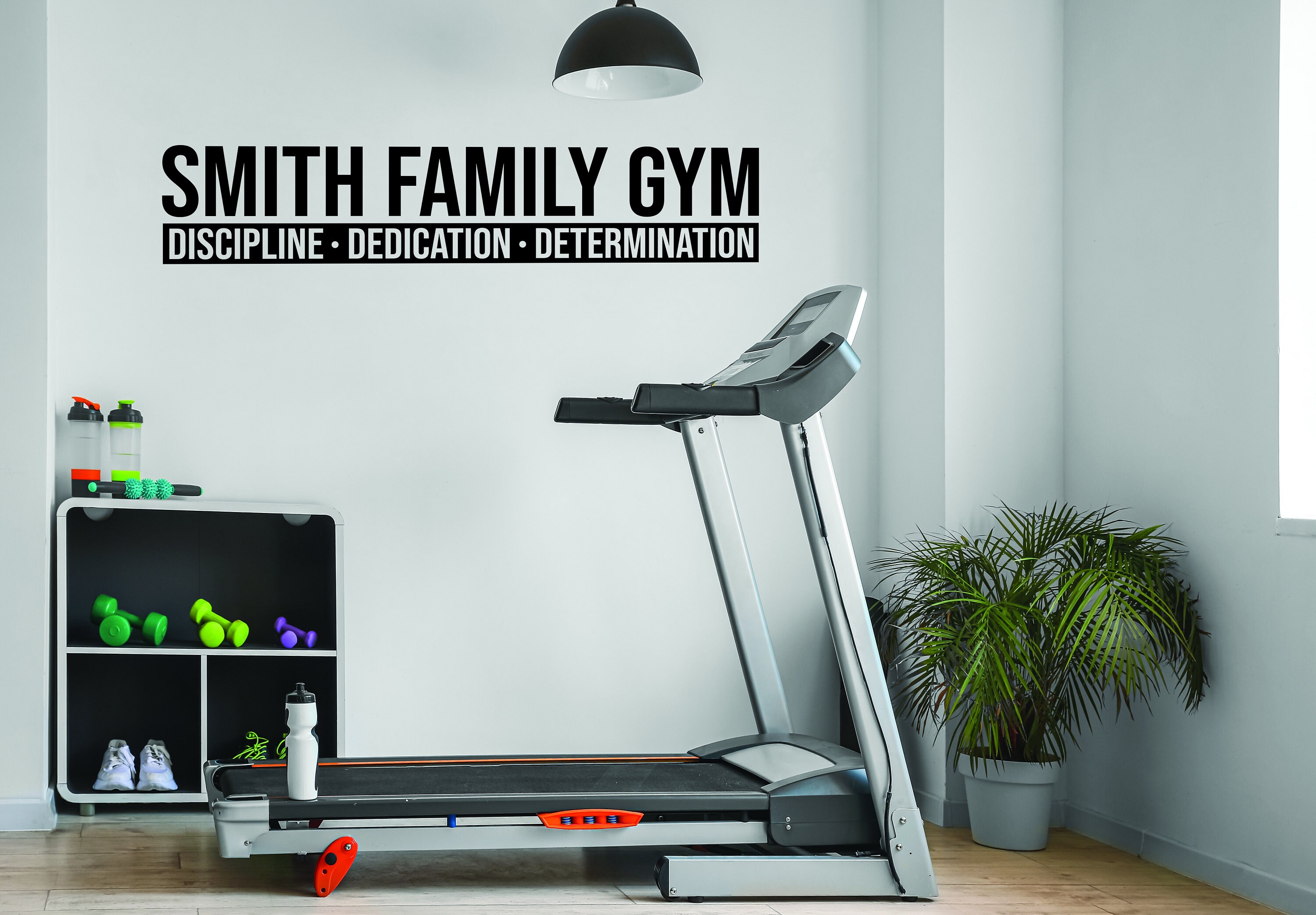Personalized Custom Home Gym Name Decal, DISCIPLINE DEDICATION ...