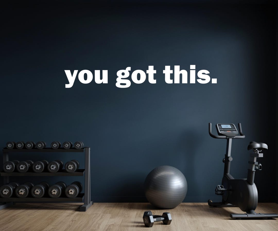 Gym Decor Ideas, Exercise Wall Sticker, Ideas for Home Gym, Office Wall ...