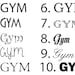 GYM Wall Art Decal, 10 Fonts to Choose From, 30 Wide, Item56 - Etsy