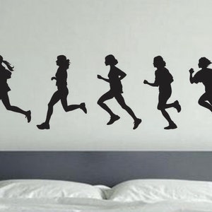 Running Characters Vinyl Decal Wall Art, Athlete Runner Marathon - Etsy