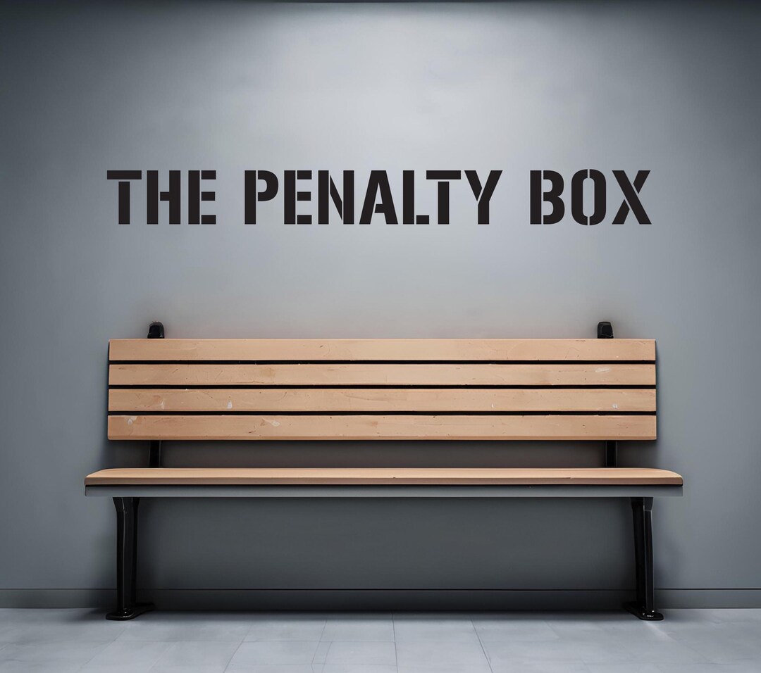 THE PENALTY BOX Wall Decal, Wall Decal for Kids Room, Hockey Sticker ...