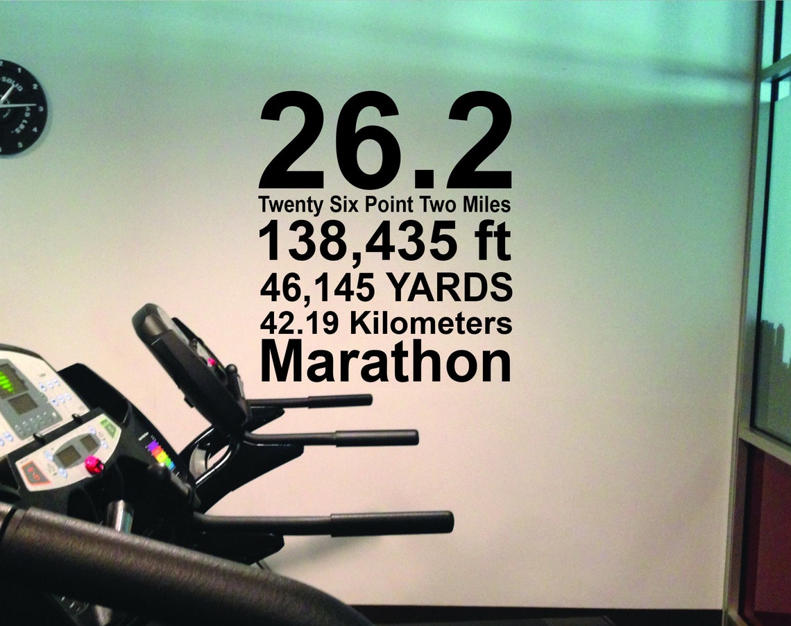 Marathon Sticker Marathon Wall Decal Running Theme Decor | Etsy