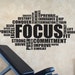 Gym Wall Art Decal, FOCUS Word Cloud Typography Design - Etsy