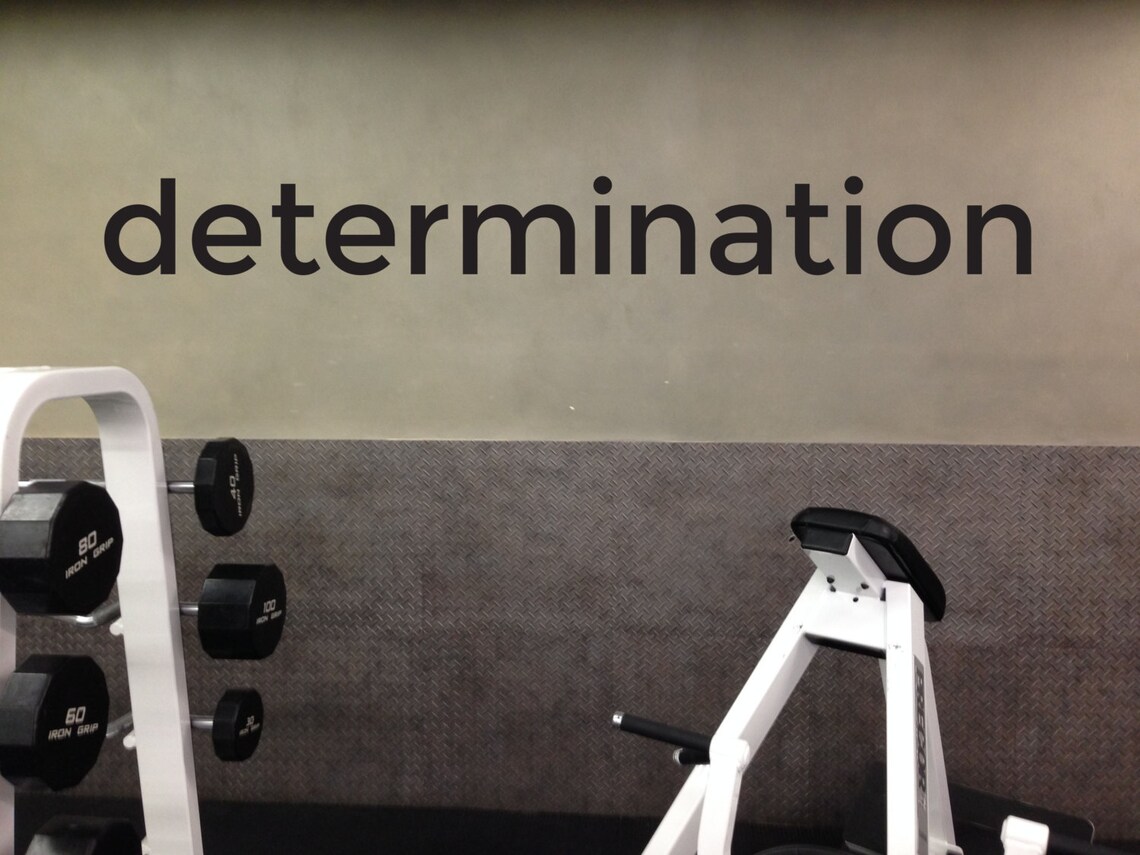 Determination Quote Wall Decal. Wellness Decor Healthy Living - Etsy