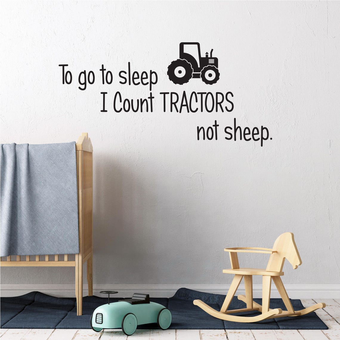 Tractor Room Decor, to Go to Sleep I Count TRACTORS Not Sheep. 36 - Etsy