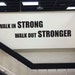 Gym Design Decor, Gym Wall Quote, Walk in Strong Walk Out Stronger - Etsy
