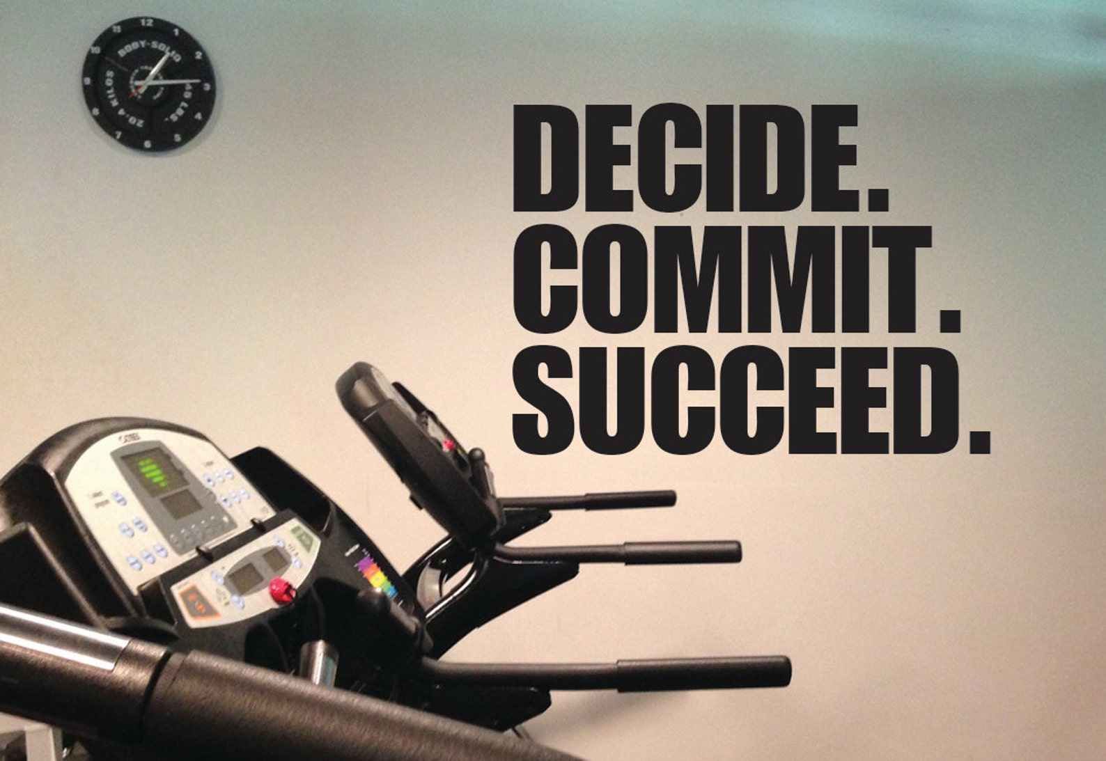 Fitness Motivation Wall Decal Home Gym Decor DECIDE. COMMIT - Etsy