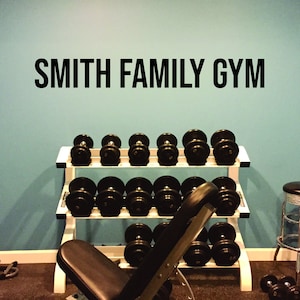 Personalized Custom Home Gym Name Decal, Custom Decal for Gym, Home Gym ...