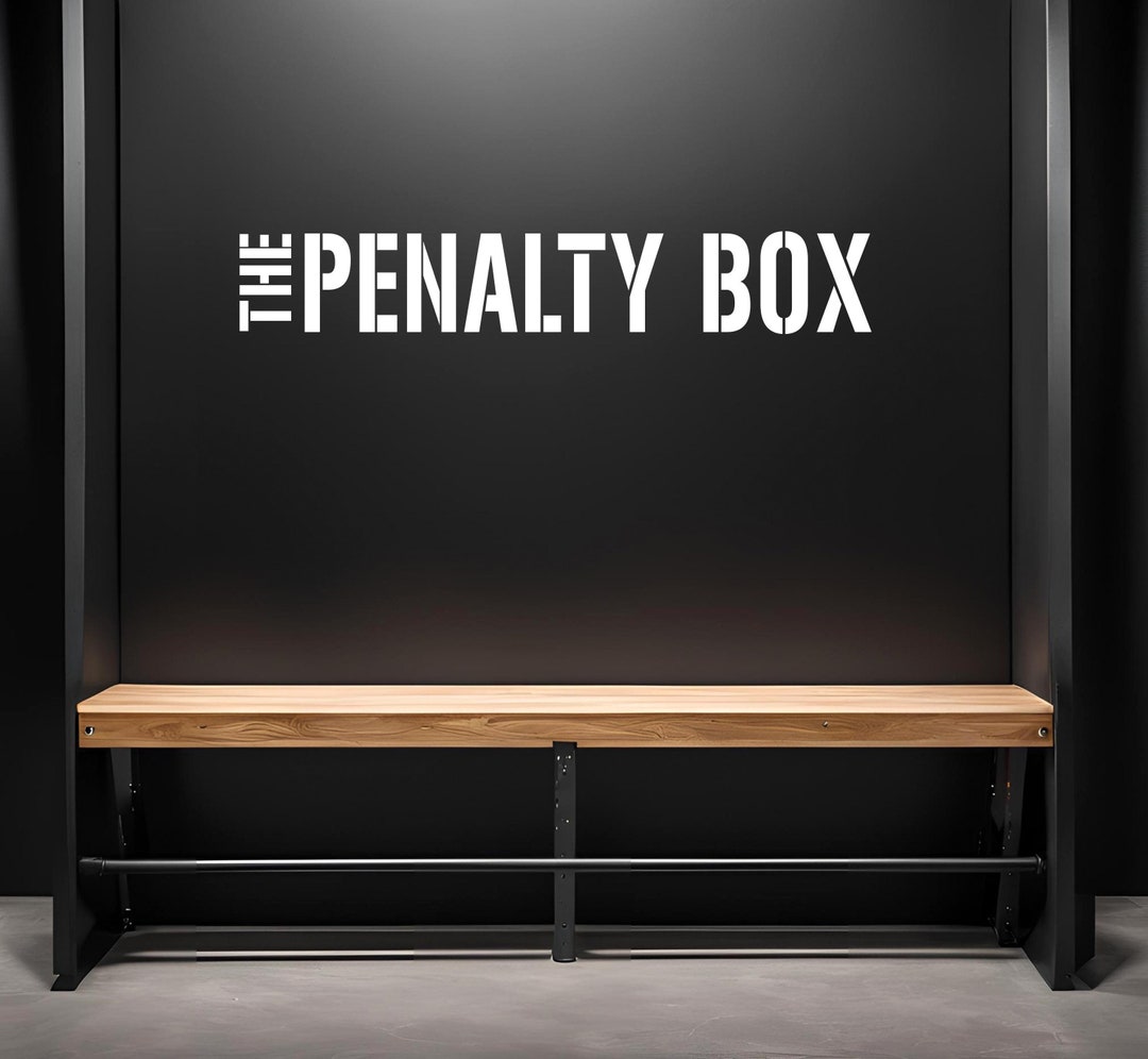 THE PENALTY BOX Wall Decal, Wall Decal for Kids Room, Hockey Sticker ...