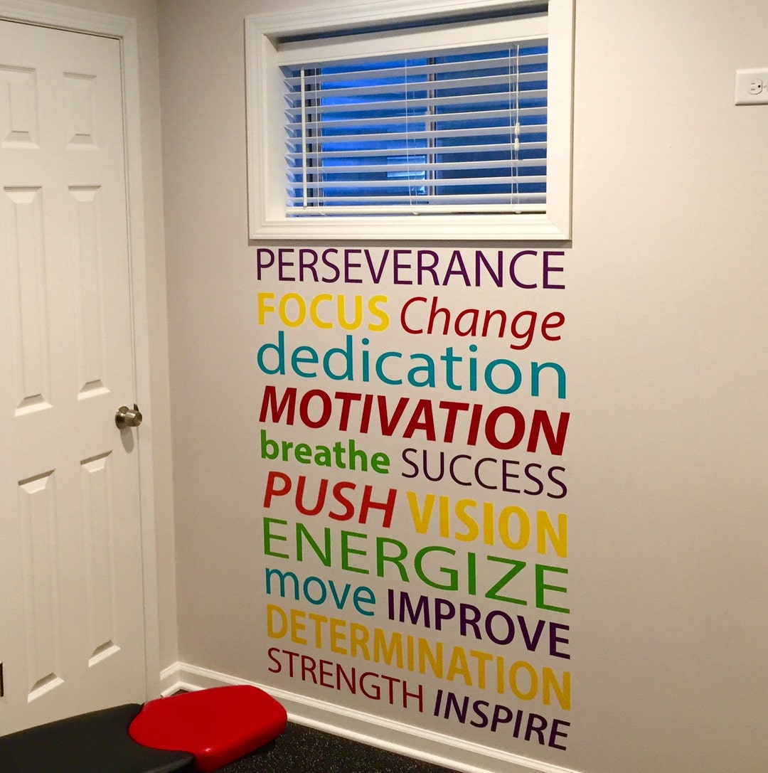 Motivational Quote Wall Decal, Office Decor, Gym Decor, Classroom Decor ...
