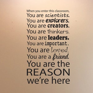 Classroom Decoration, Classroom Wall Decor, When You Enter This ...