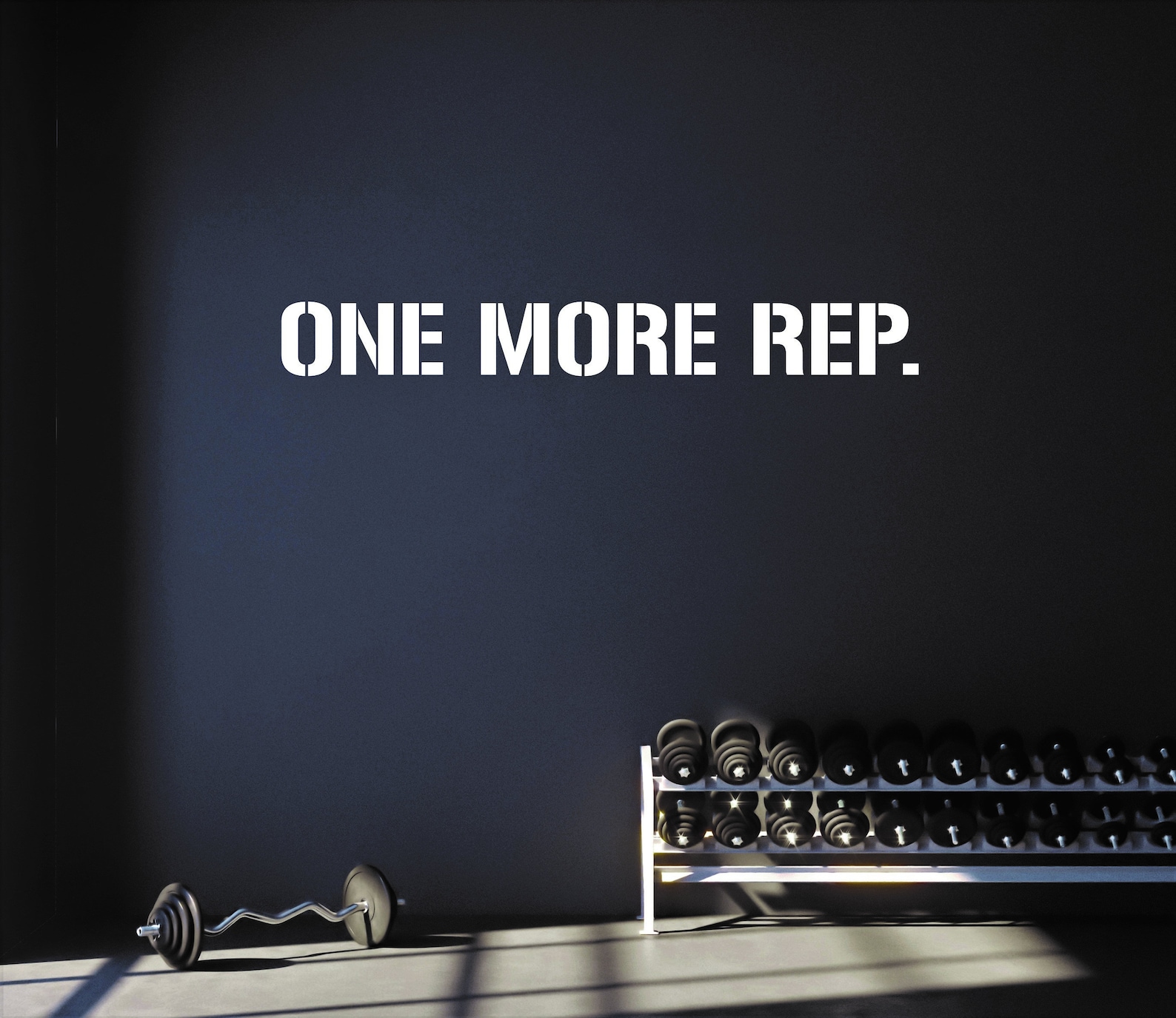 ONE MORE REP. Gym Wall Decal Idea Gym Quote Decor Fitness - Etsy