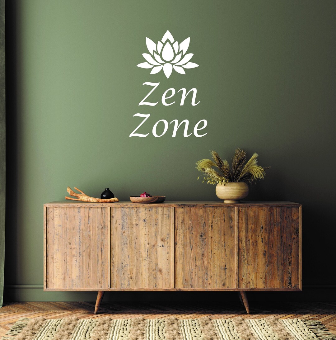ZEN ZONE Wall Decal, Gym Wall Decal, Yoga Wall Decal, Zen Quote Wall ...