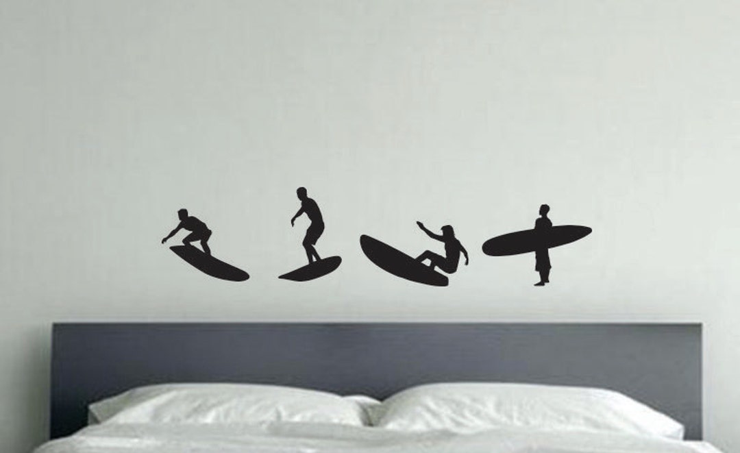 Surfer Wall Sticker Decor, Vinyl Wall Art Decal - Etsy