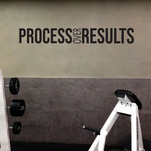 PROCESS OVER RESULTS Gym Wall Decal, Fitness Wall Decal, Physical ...