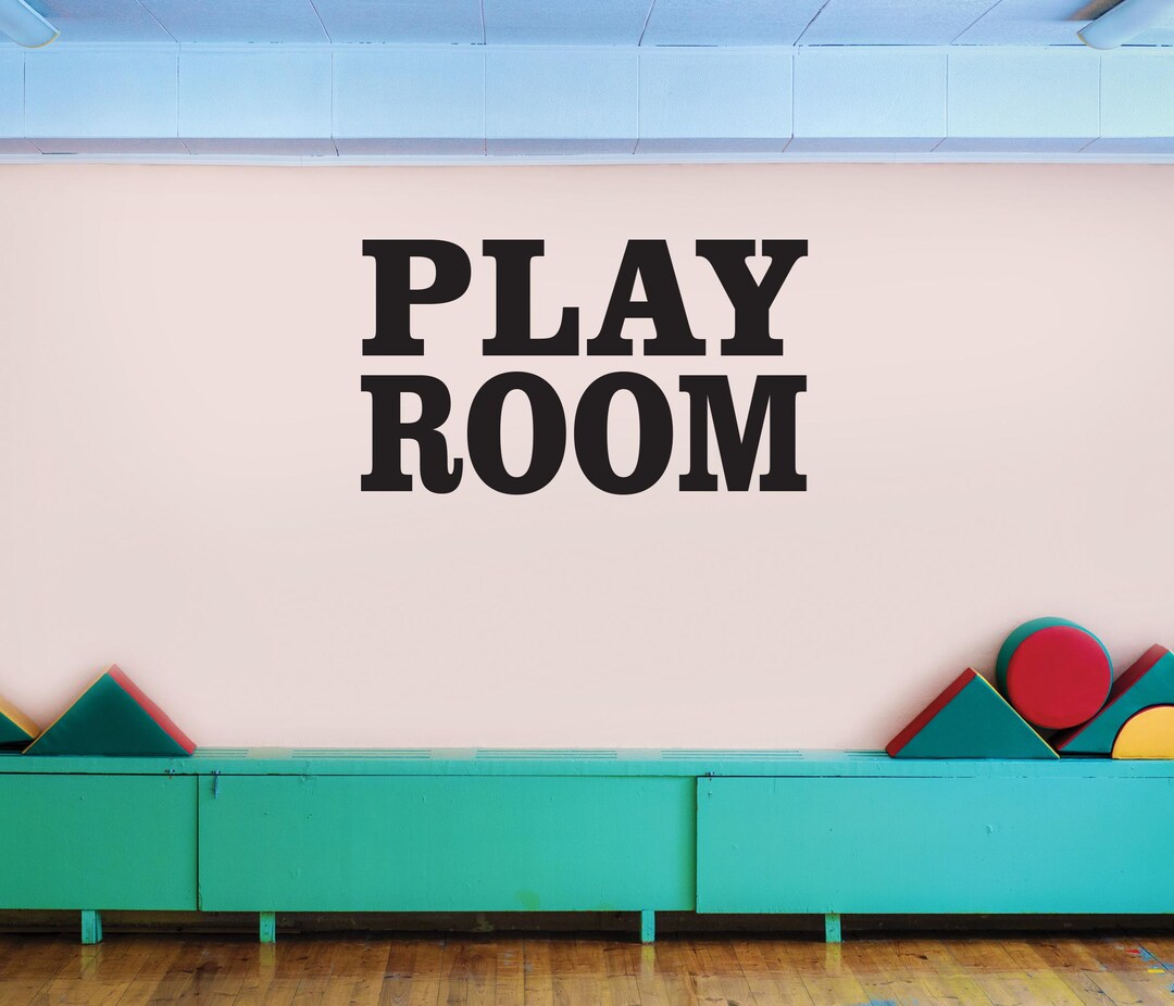 PLAY ROOM Wall Decal. Recreation Room Basement Design Ideas, Kids Room ...