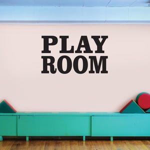 PLAY ROOM Wall Decal. Recreation Room Basement Design Ideas, Kids Room ...