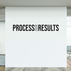 PROCESS OVER RESULTS Gym Wall Decal, Fitness Wall Decal, Physical ...