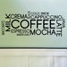 Coffee Shop Decor Coffee Wall Decal Coffee Word Cloud - Etsy