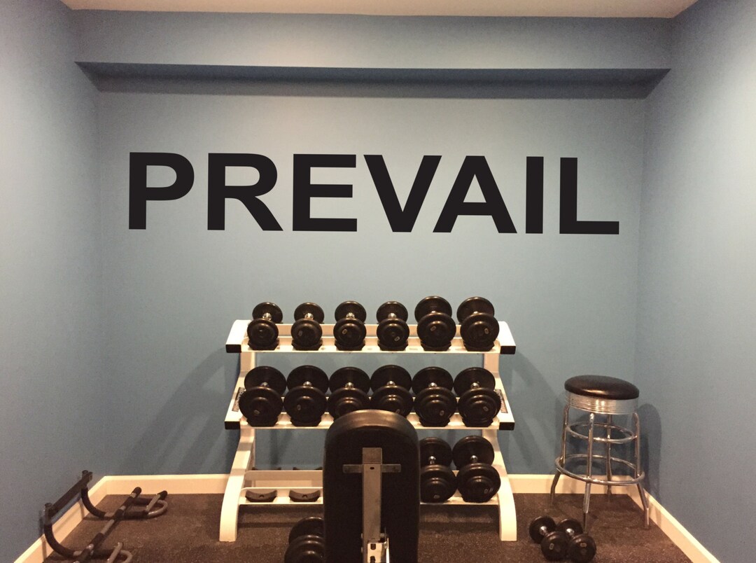 Basement Gym Ideas. PREVAIL Gym Wall Decal - Etsy