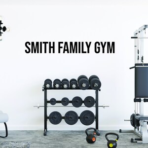 Personalized Custom Home Gym Name Decal, Custom Decal for Gym, Home Gym ...