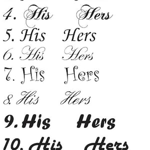 His and Hers Vinyl Decal Wall Art Sticker. 4"x8" Bathroom, Closet ...