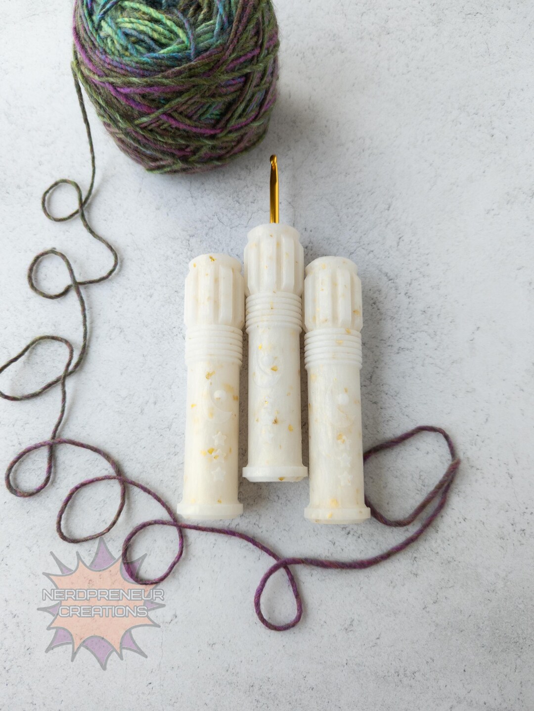 Squishy Grip Gilded Moon Saber Interchangeable Silicone Crochet Hook ...