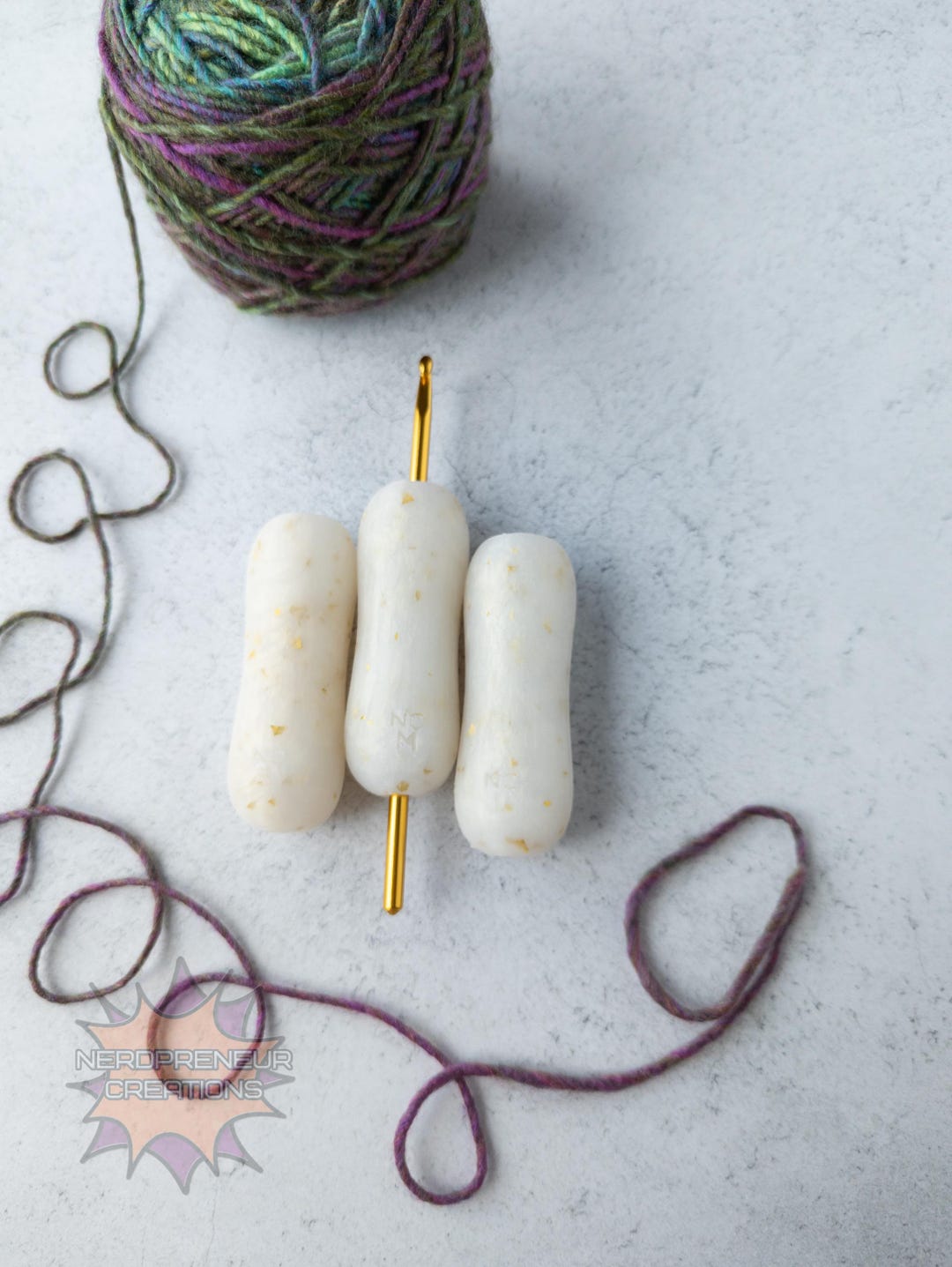 Squishy Grip Gilded Pencil Interchangeable Silicone Crochet Hook Grip ...